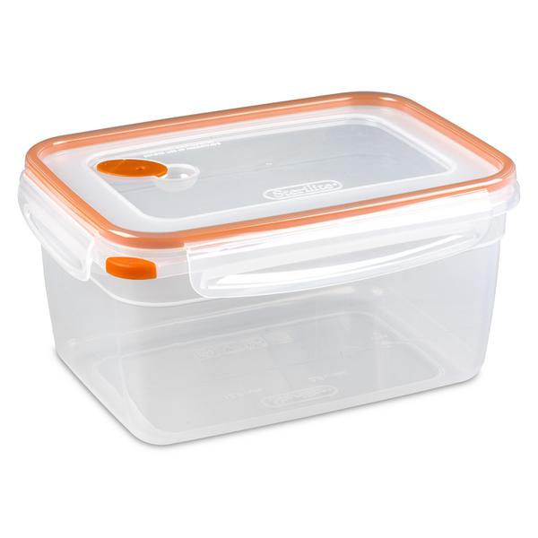 03231106 STERILITE ULTRA SEAL TANGERINE 12.0 CUP RECTANGLE FOOD STORAGE ...